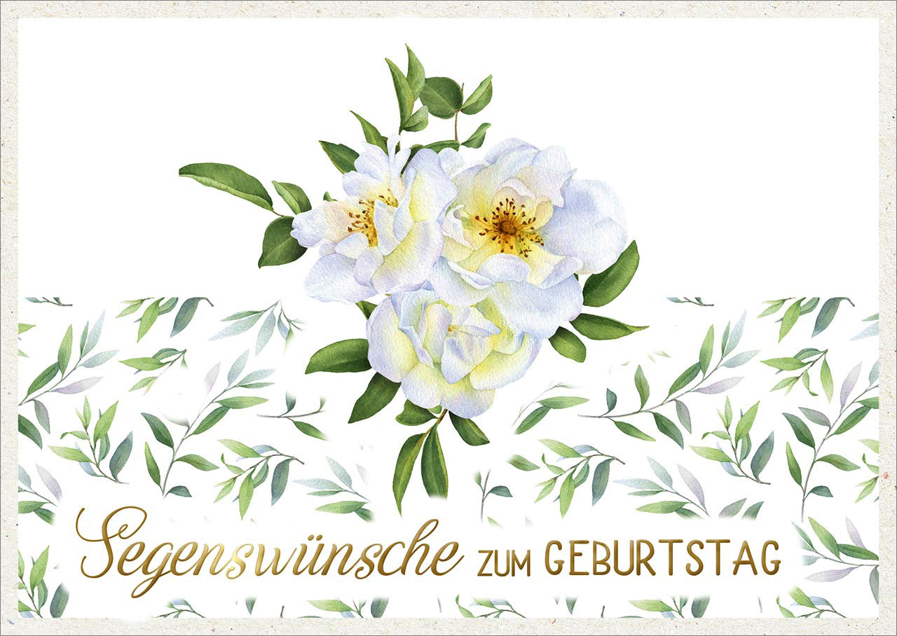 Postkarte "Segenswünsche zum Geburtstag"